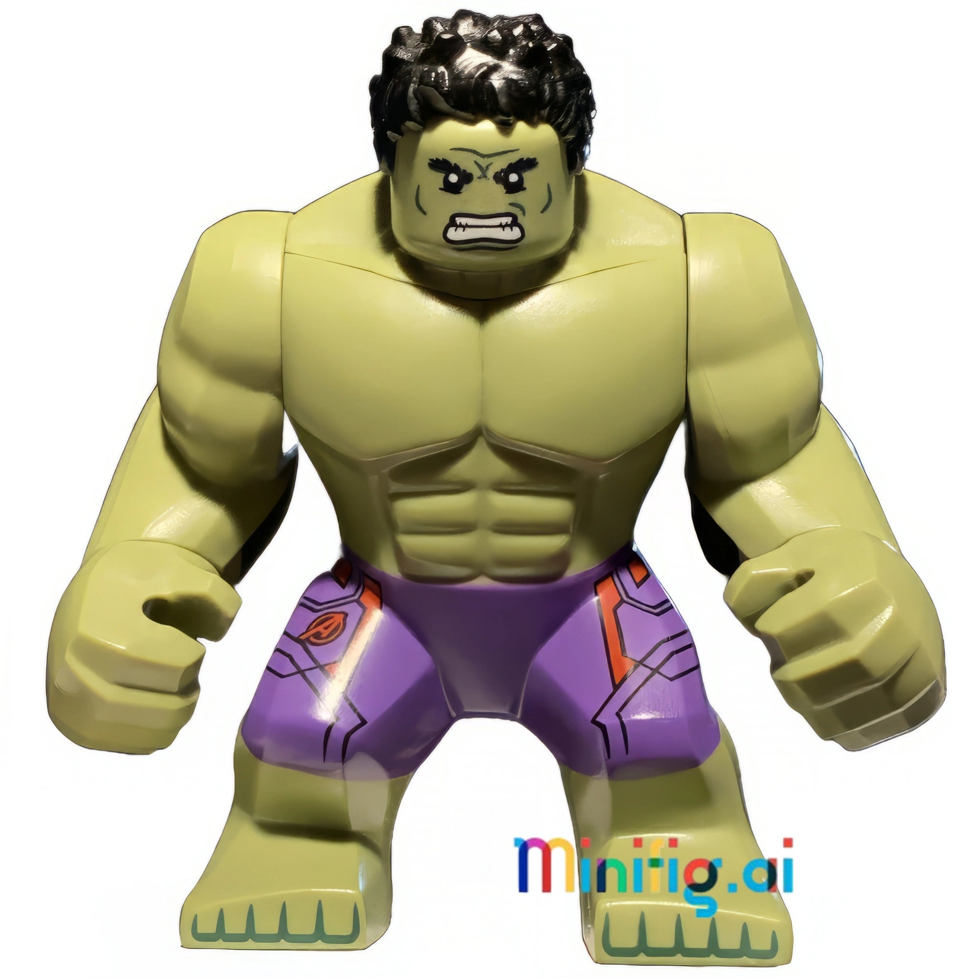 LEGO Marvel Super Heroes Hulk Minifigure in Dark Purple Pants 76031 ...